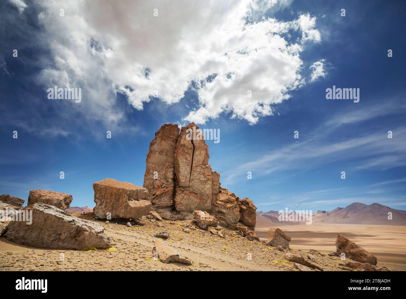Epic Salvador Dali desert. Unusual natural landscapes in Bolivia Stock ...