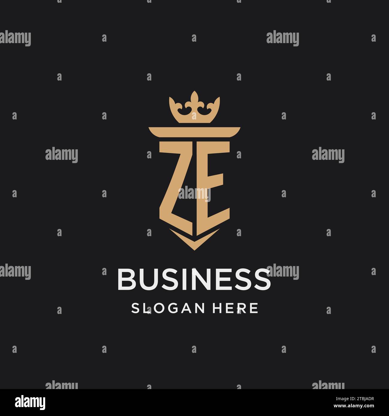 ZE monogram with medieval style, luxury and elegant initial logo design ideas Stock Vector Image ...