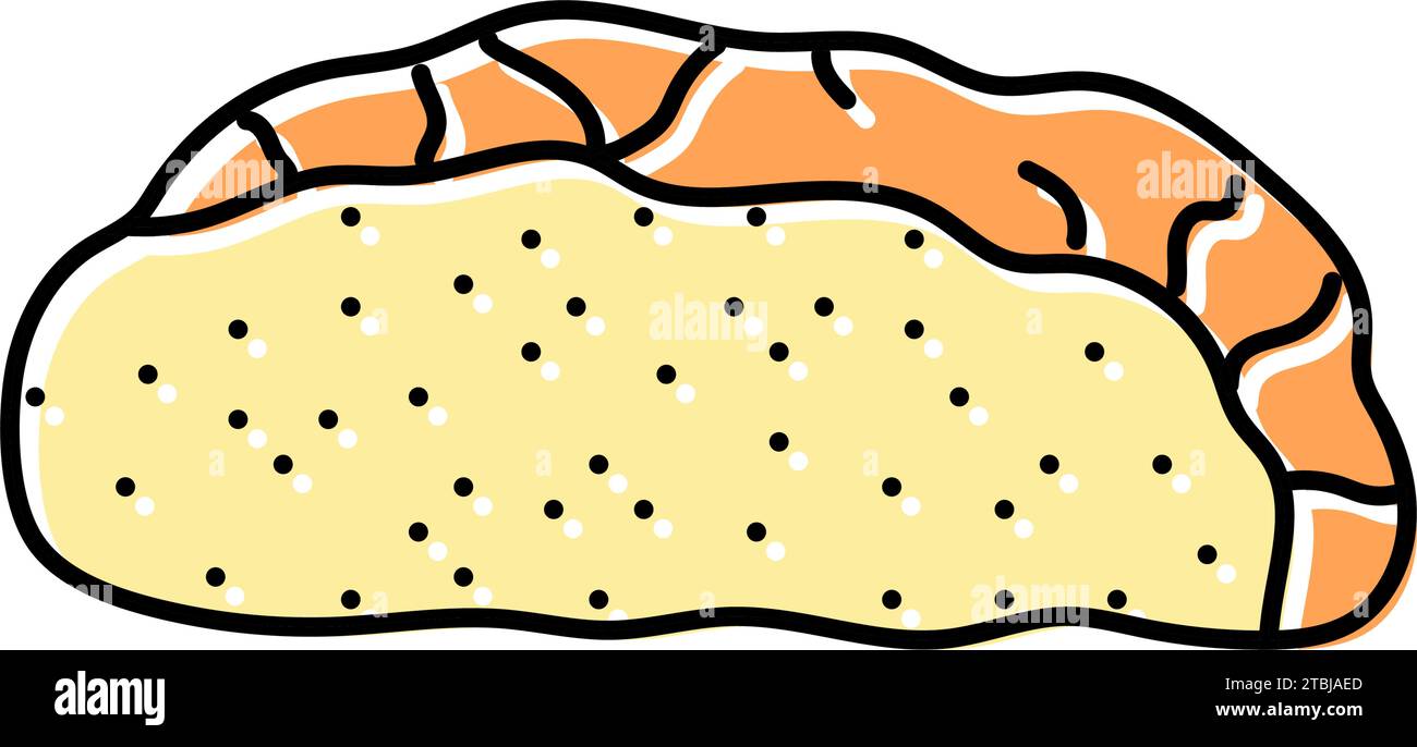 almond biscotti food snack color icon vector illustration Stock Vector ...