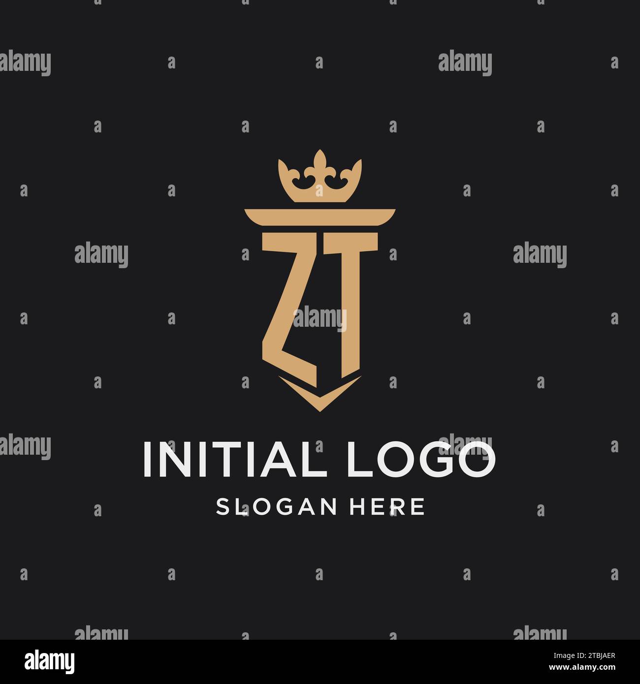 ZT monogram with medieval style, luxury and elegant initial logo design ideas Stock Vector Image ...