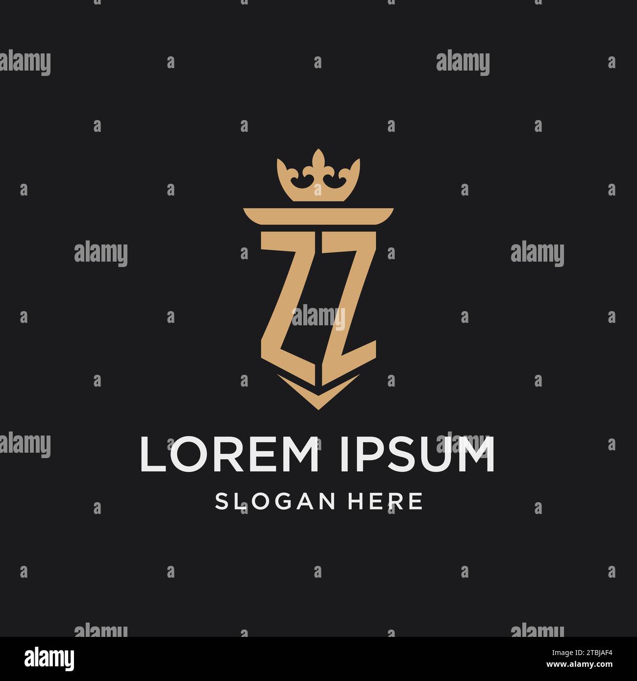 ZZ monogram with medieval style, luxury and elegant initial logo design ideas Stock Vector Image ...