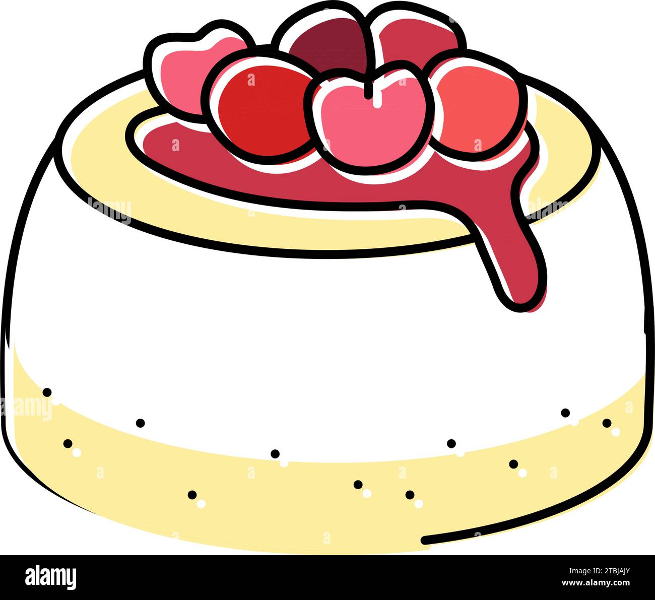 Panna cotta illustration Stock Vector Images - Alamy