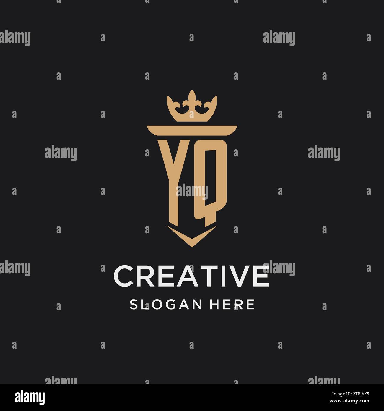 YQ monogram with medieval style, luxury and elegant initial logo design ideas Stock Vector Image ...