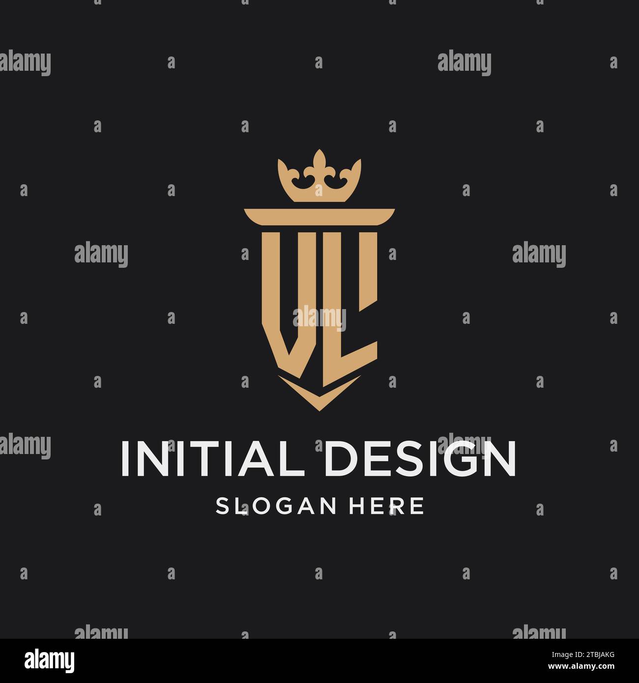 VL monogram with medieval style, luxury and elegant initial logo design ideas Stock Vector Image ...