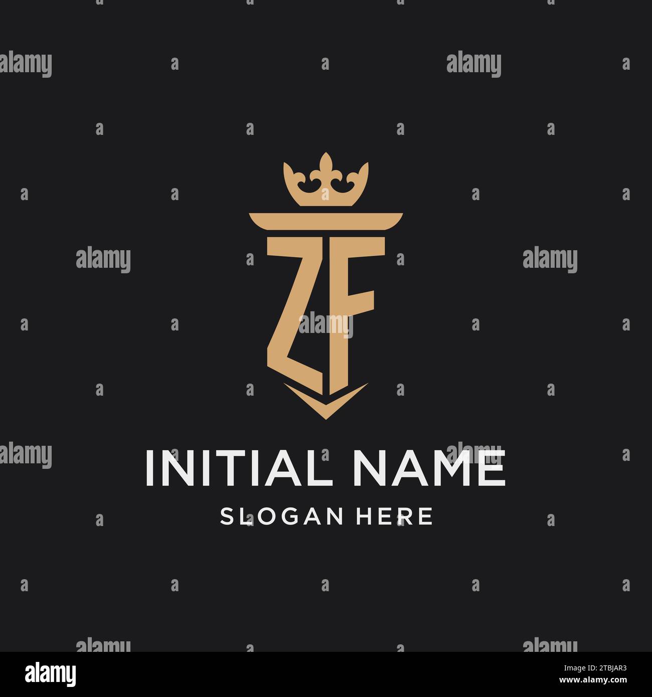 ZF monogram with medieval style, luxury and elegant initial logo design ideas Stock Vector Image ...