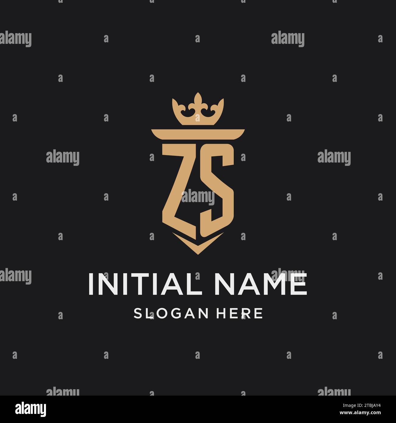 ZS monogram with medieval style, luxury and elegant initial logo design ideas Stock Vector Image ...