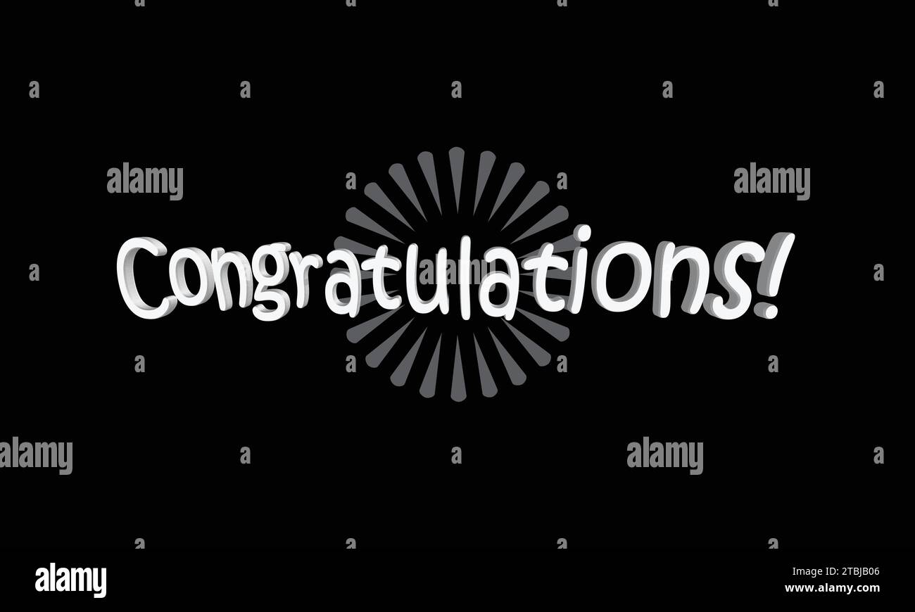 Congratulations. Illustration with calligraphic inscription. Congrats ...