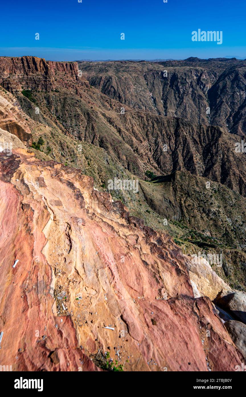 The Asir Mountains from the Habala (Al-Habalah) viewpoint, one of the ...