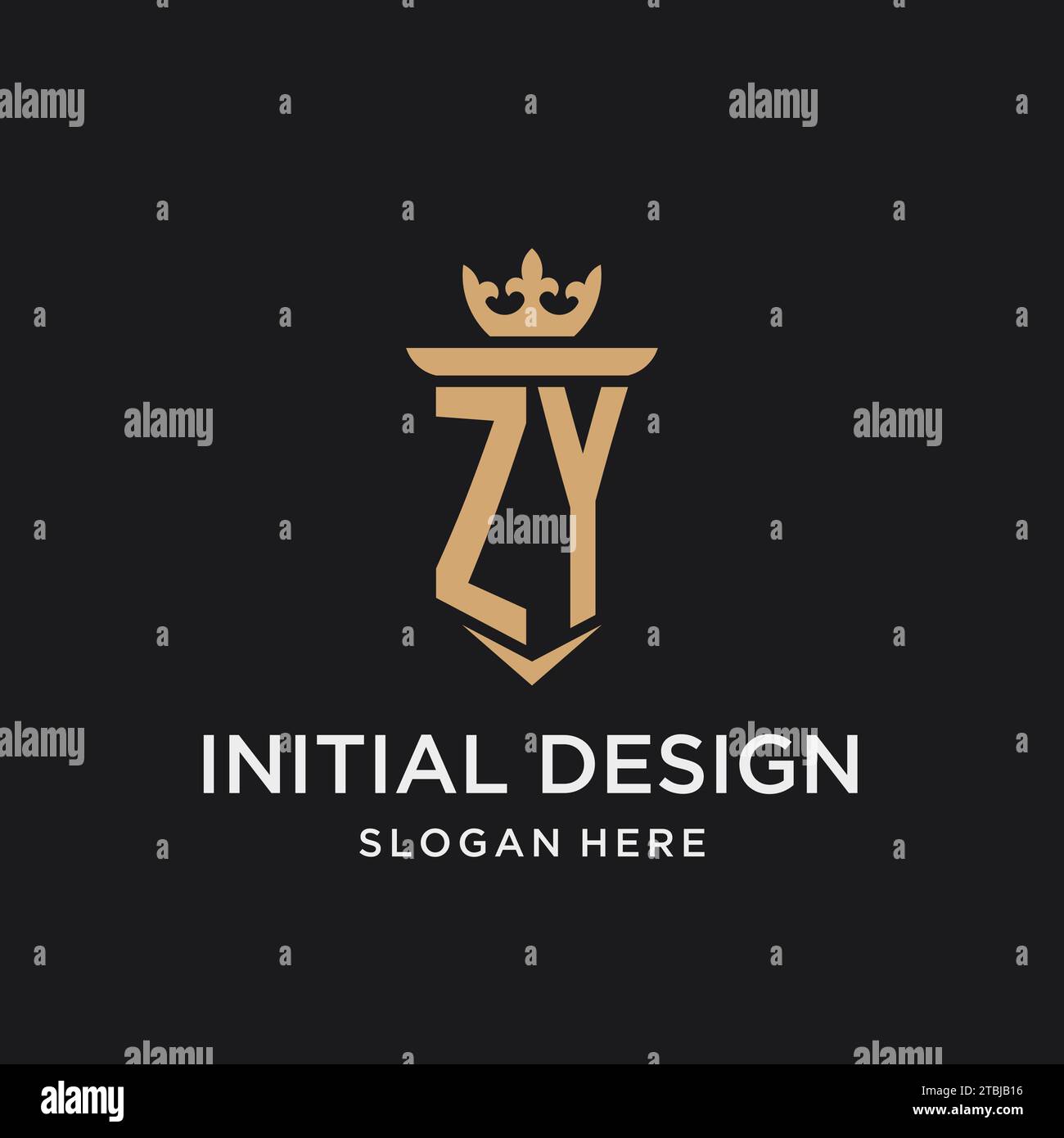 ZY monogram with medieval style, luxury and elegant initial logo design ideas Stock Vector Image ...