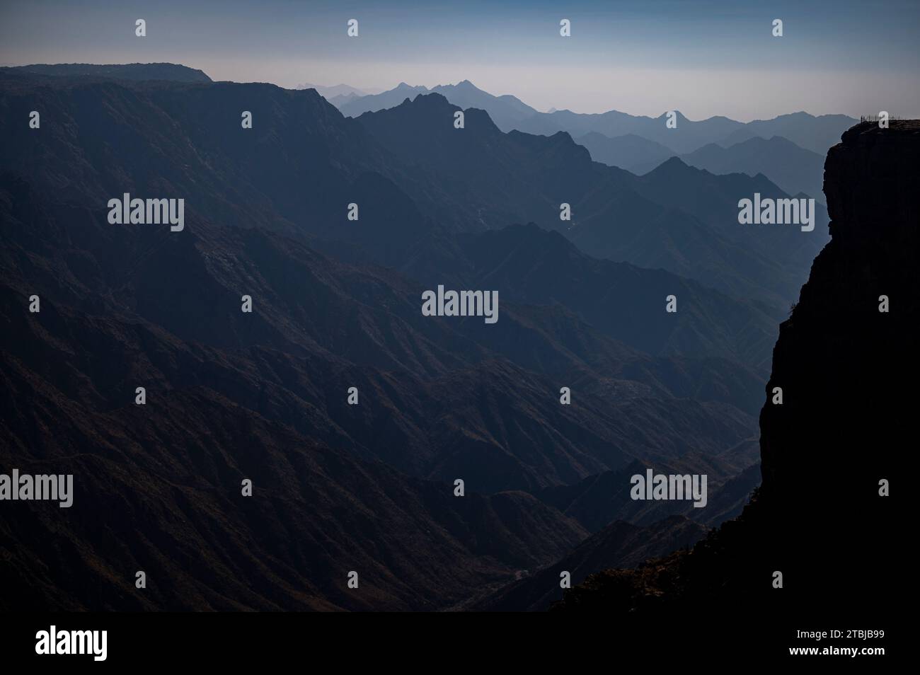 The Asir Mountains from the Habala (Al-Habalah) viewpoint, one of the ...