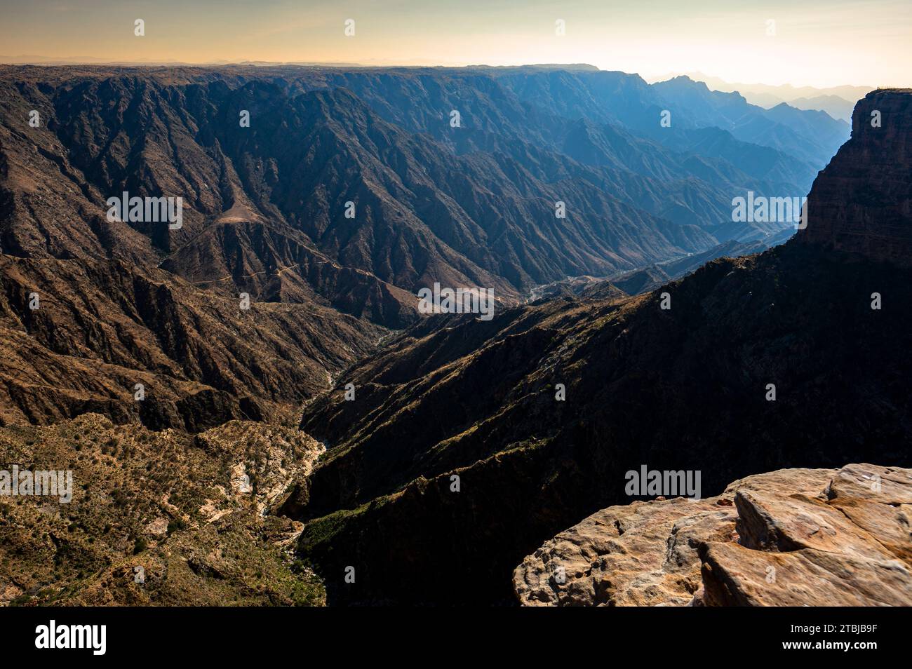 The Asir Mountains from the Habala (Al-Habalah) viewpoint, one of the ...