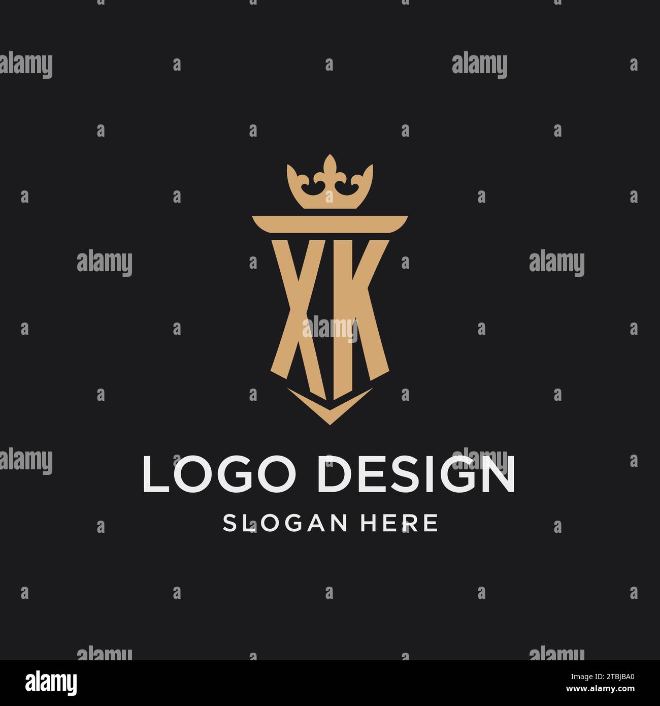 XK monogram with medieval style, luxury and elegant initial logo design ideas Stock Vector Image ...