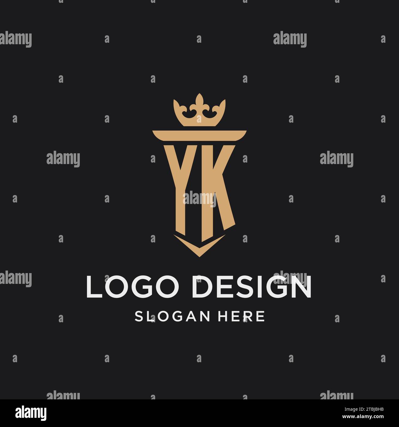 YK monogram with medieval style, luxury and elegant initial logo design ideas Stock Vector Image ...