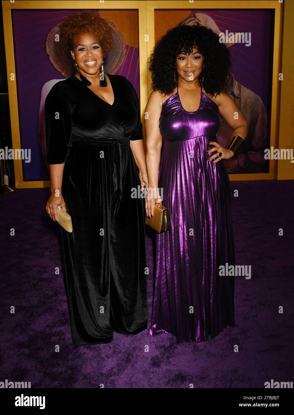 LOS ANGELES, CALIFORNIA - DECEMBER 06: (L-R) Tina Campbell and Erica ...