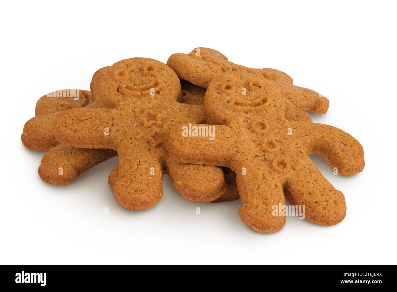 Gingerbread man isolated on white background Stock Photo - Alamy
