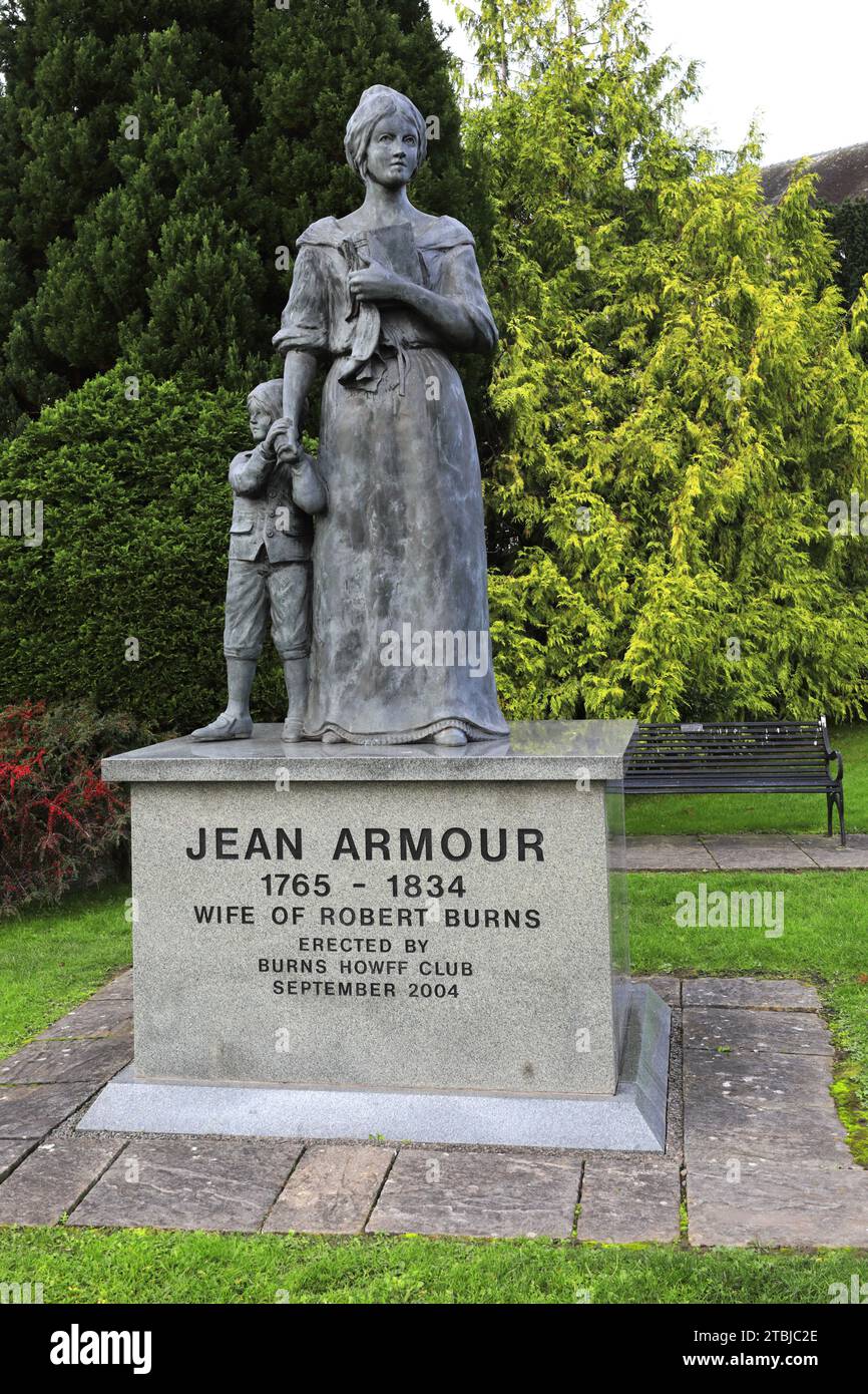 The statue of Jean Armour, Robert Burns wife, Dumfries town, Dumfries ...