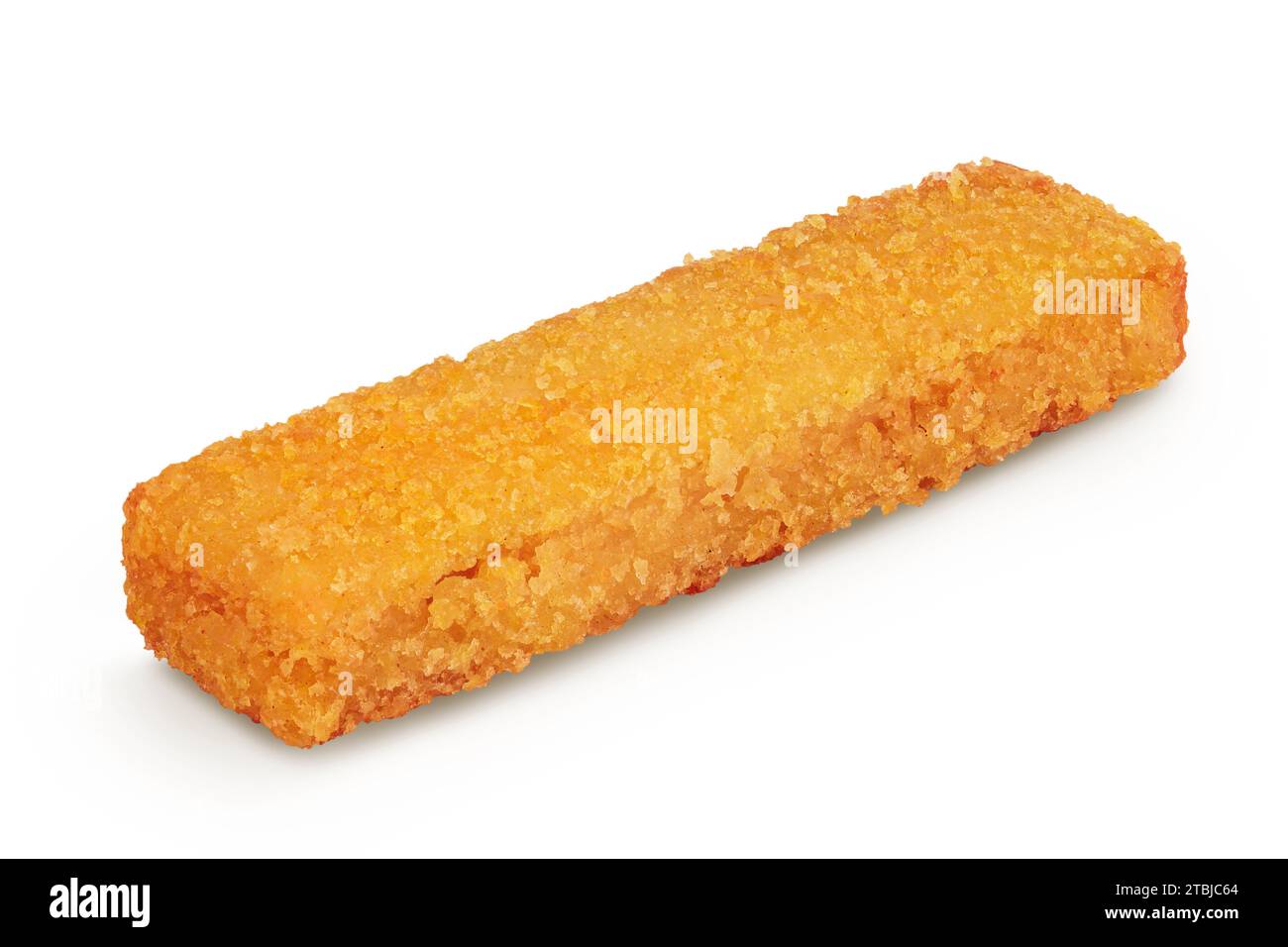 Fish finger or stick isolated on white background with full depth of ...