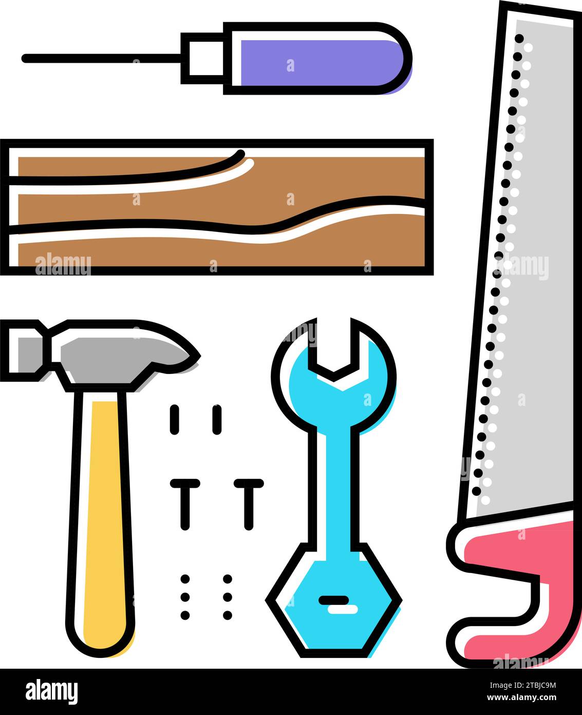 Plastic toy tools Stock Vector Images - Alamy