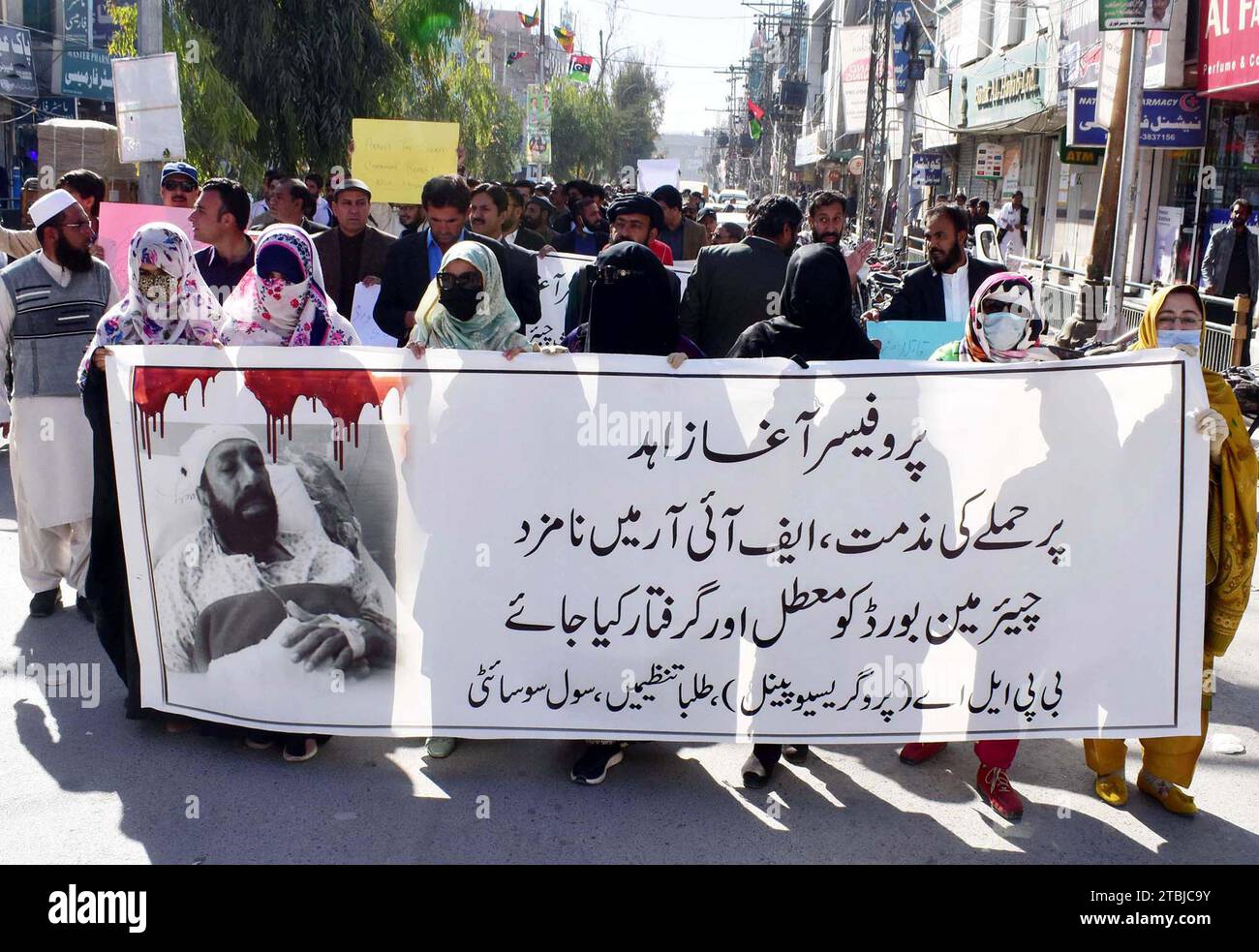 Members of Balochistan Professors and Lecturers Association (BPLA) are ...