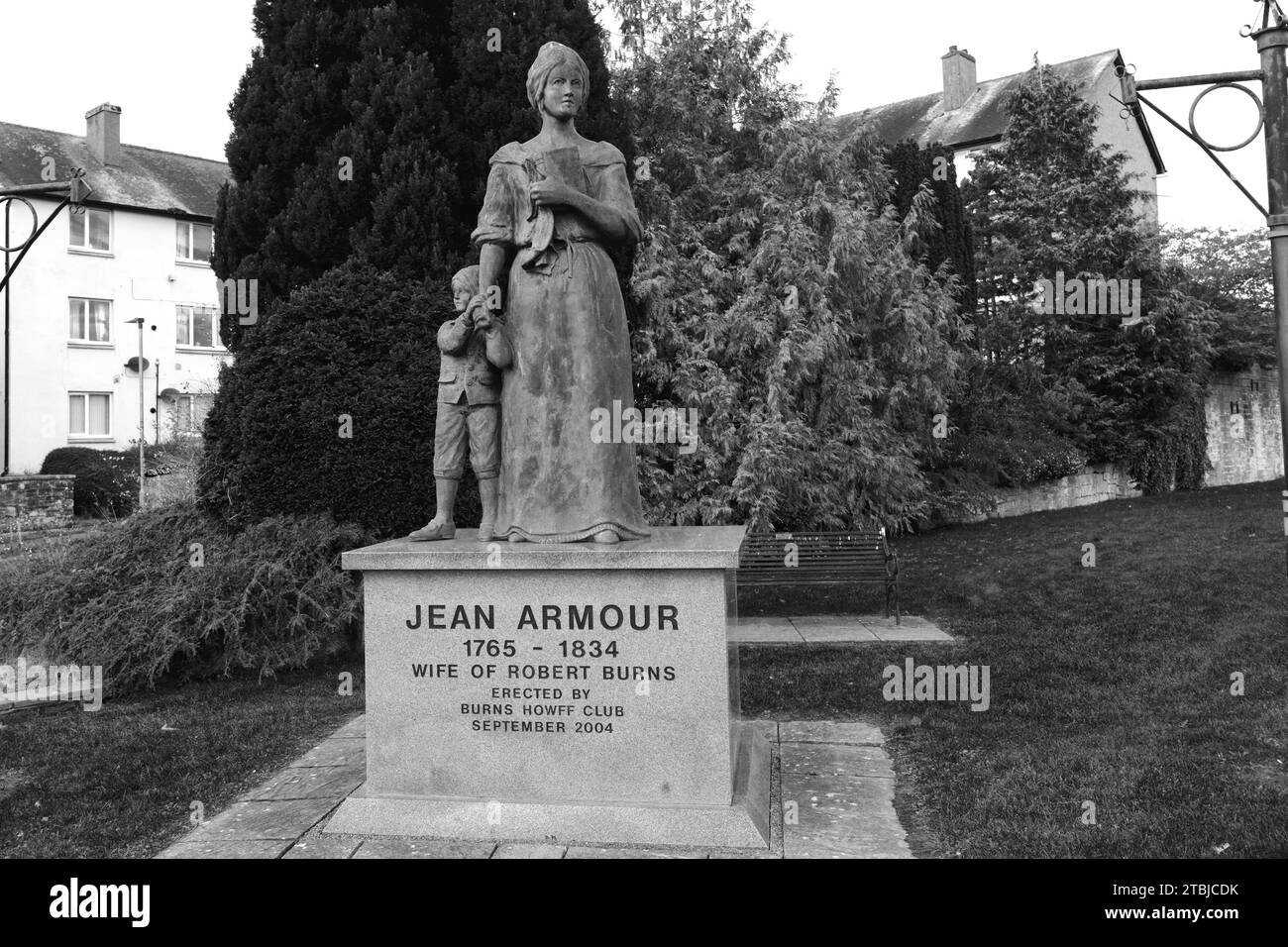 The statue of Jean Armour, Robert Burns wife, Dumfries town, Dumfries ...