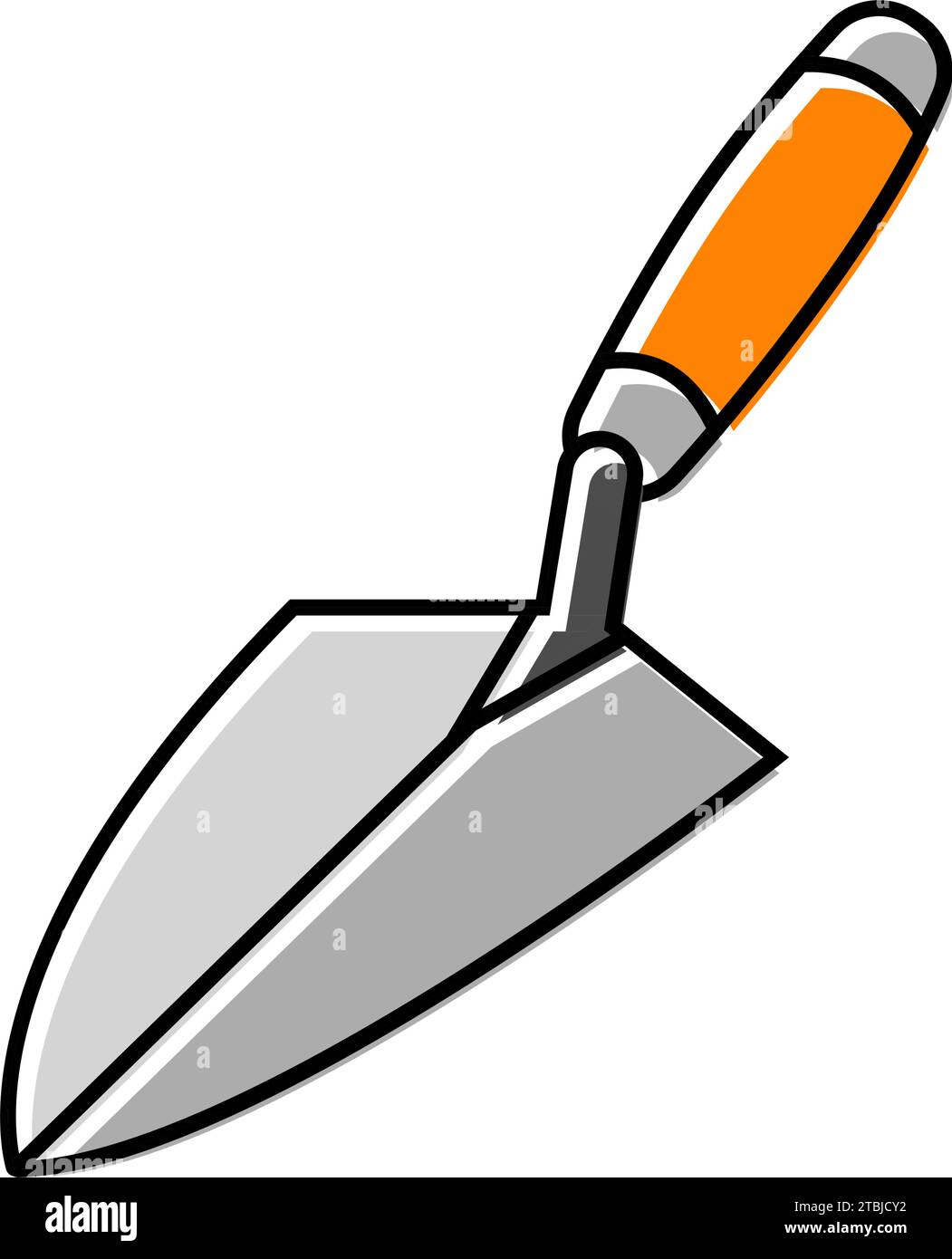 bricklayer trowel civil engineer color icon vector illustration Stock ...