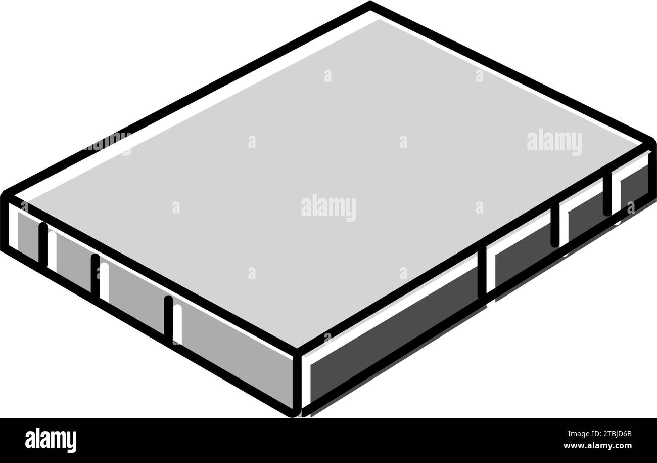 Concrete Slab Civil Engineer Color Icon Vector Illustration Stock