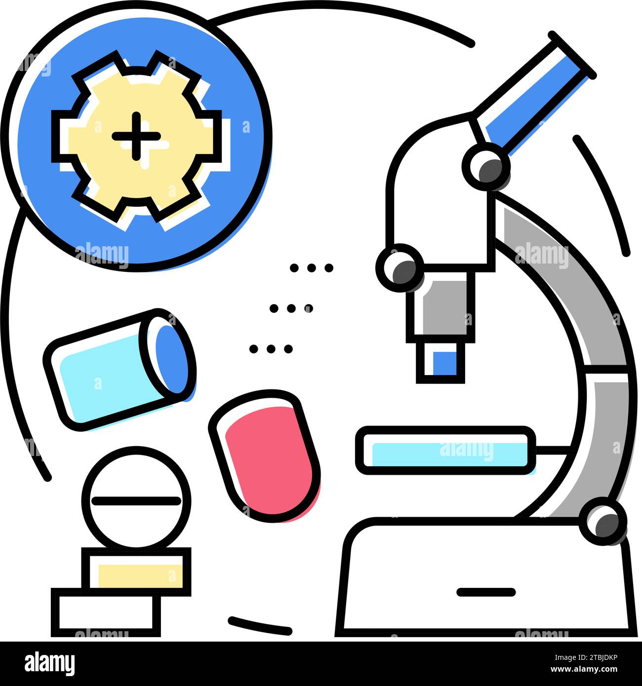 drug discovery development biomedical color icon vector illustration ...