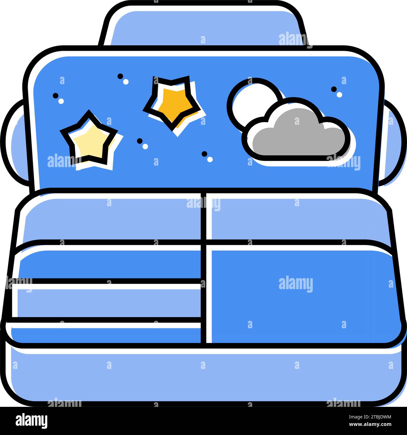 lunch box kids food color icon vector illustration Stock Vector Image ...