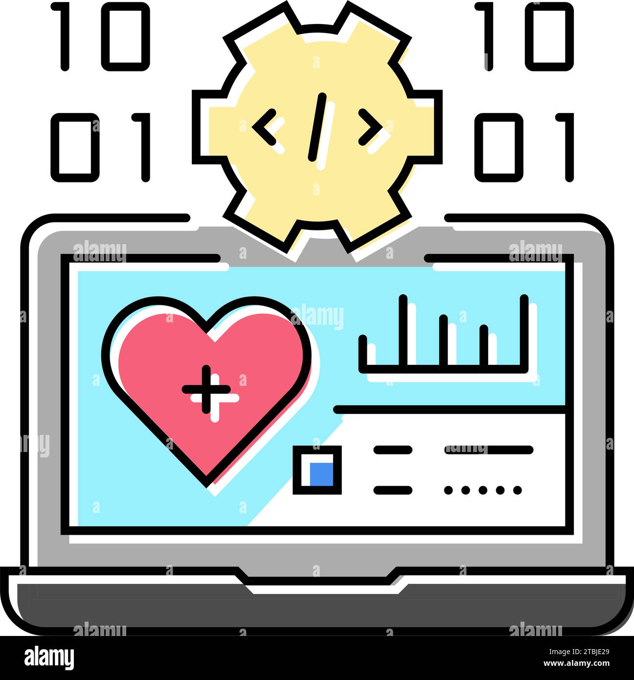 medical software biomedical color icon vector illustration Stock Vector ... medical software biomedical color icon vector illustration Stock Vector ...