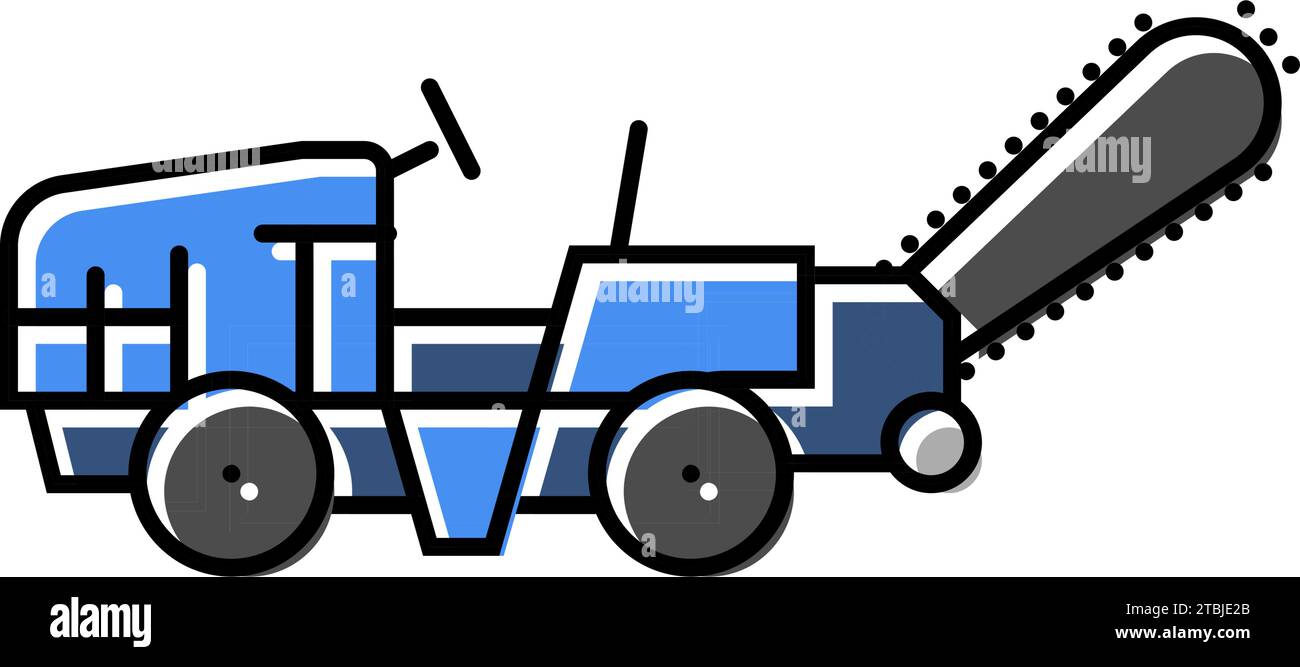 ditch digger civil engineer color icon vector illustration Stock Vector ...