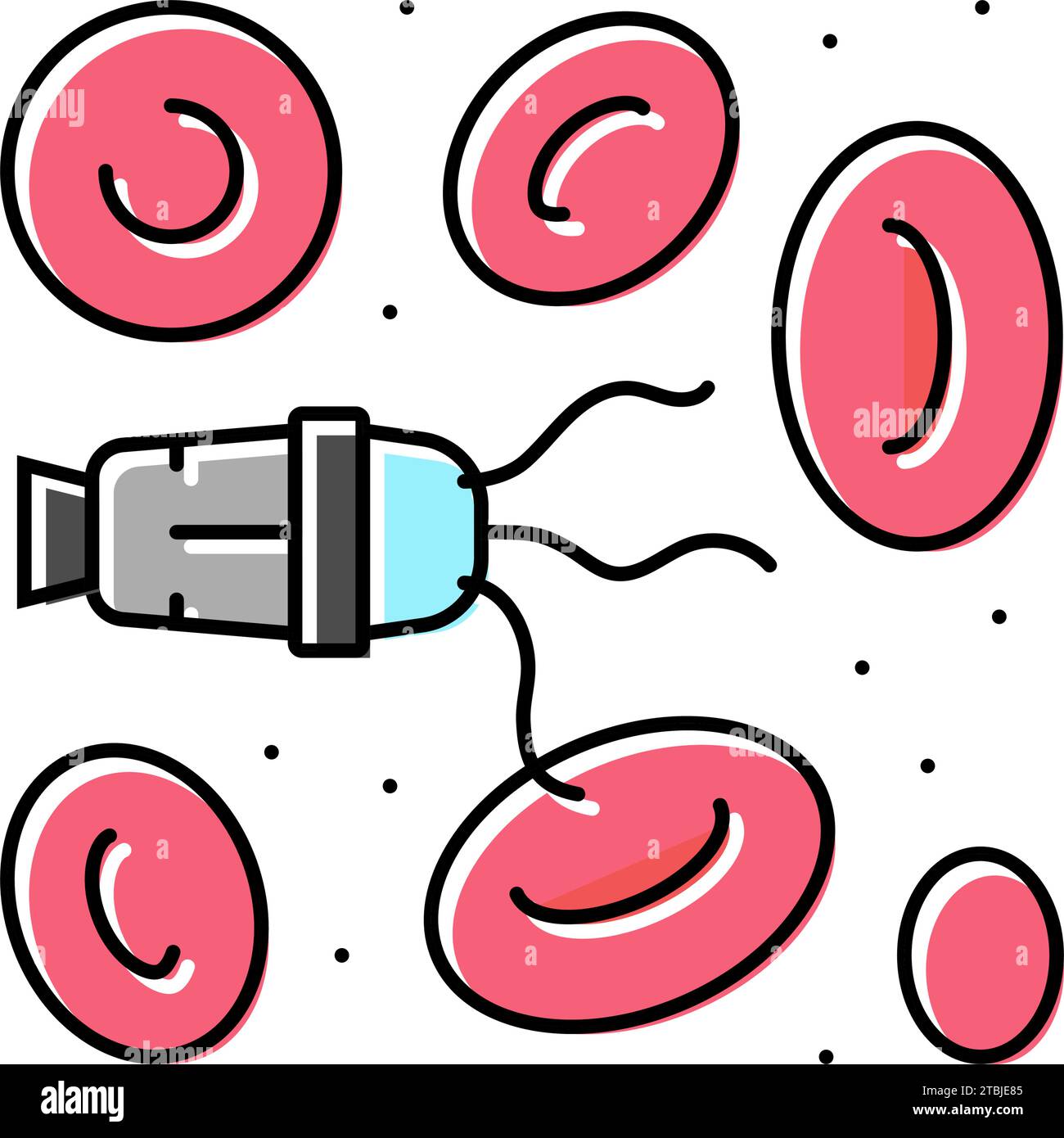 nanotechnology biomedical color icon vector illustration Stock Vector ...