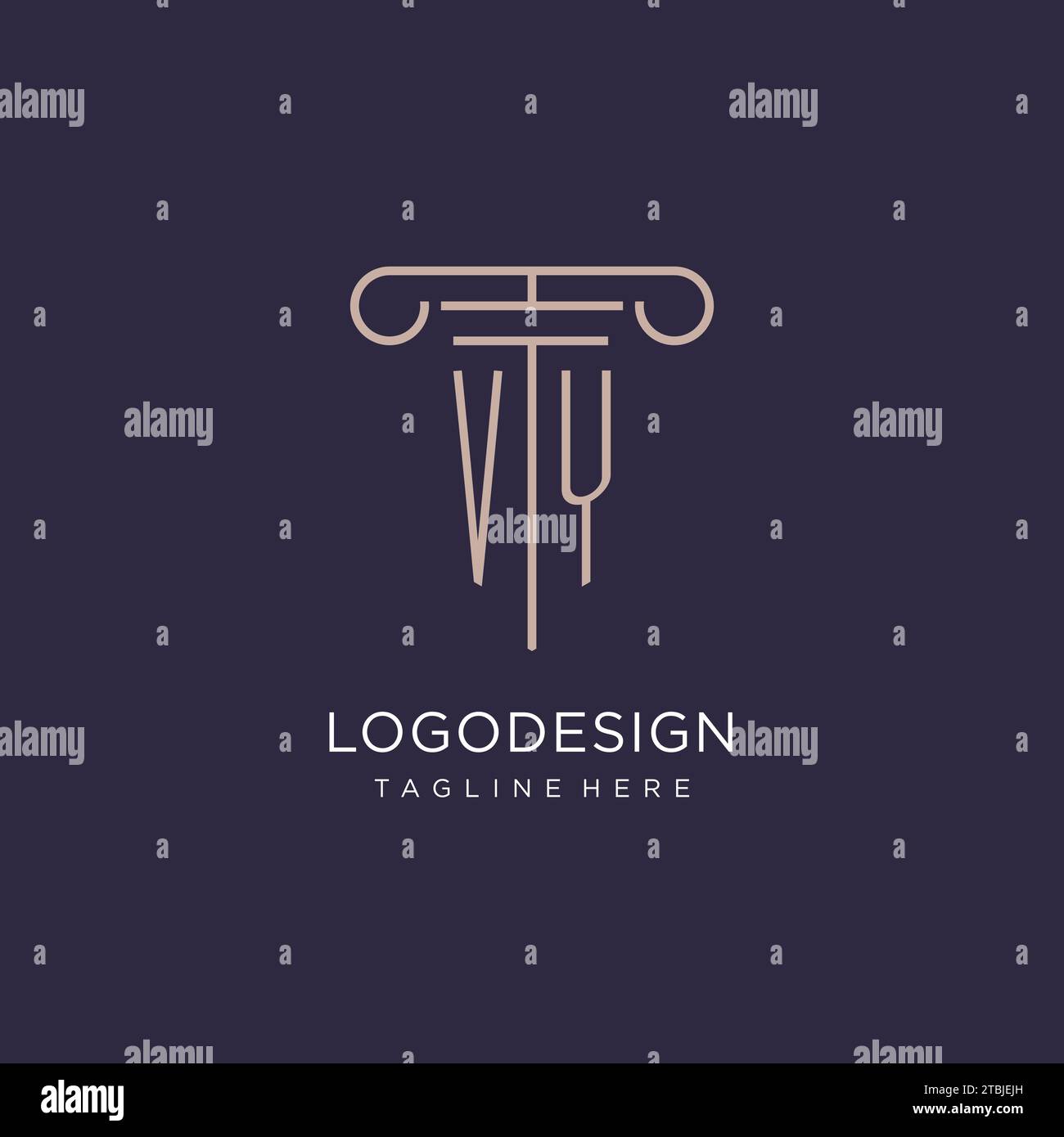 Vty logo design hi-res stock photography and images - Alamy