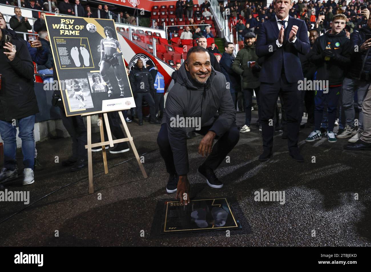 EINDHOVEN - Ruud Gullit unveils his Walk of Fame tile prior to the ...