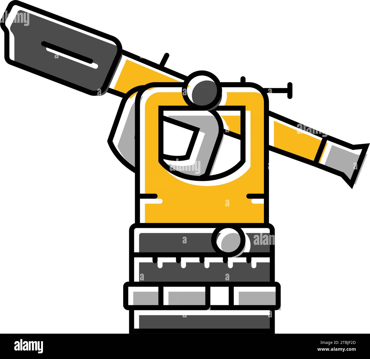 transit level tool civil engineer color icon vector illustration Stock ...