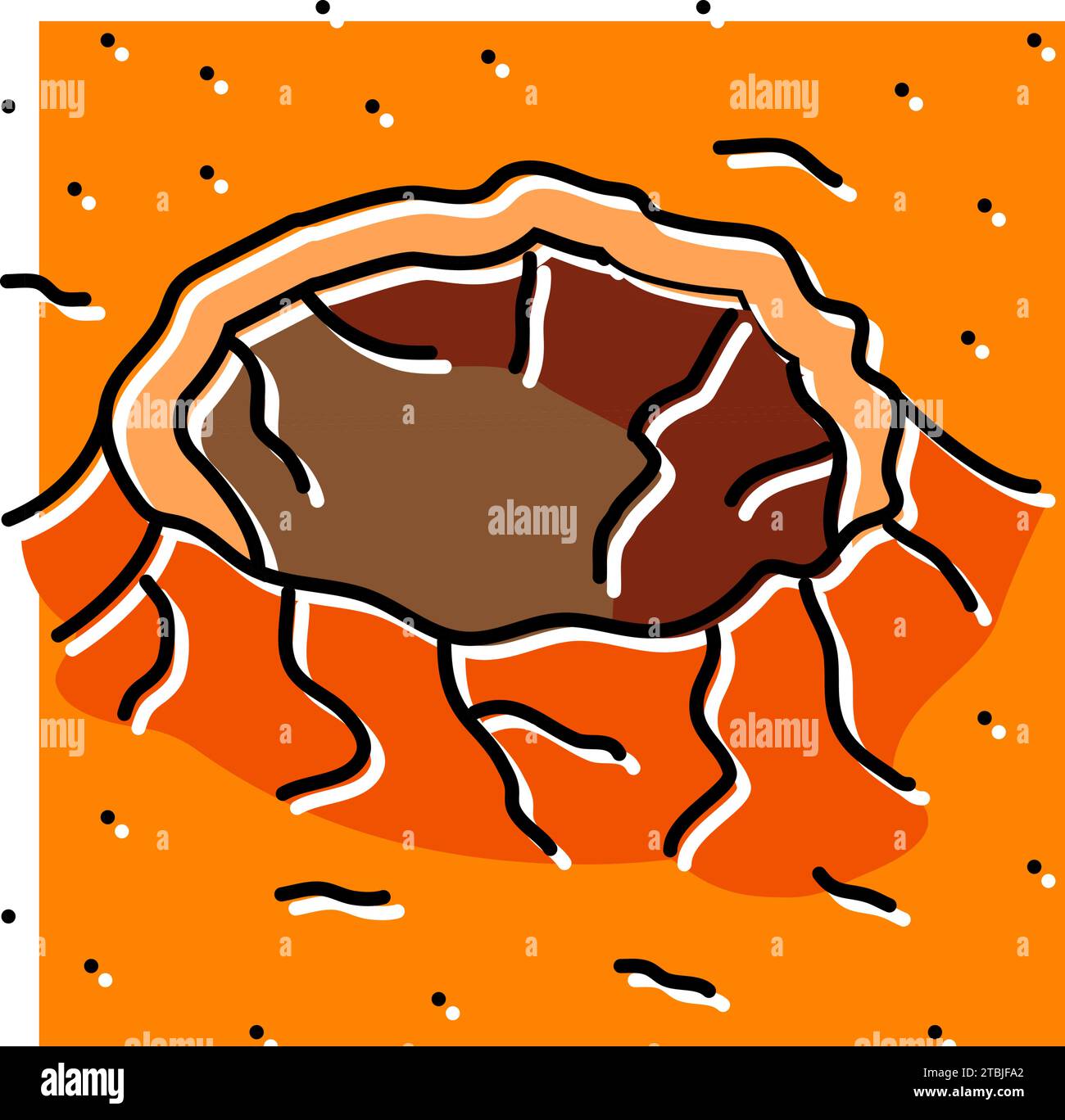 mars crater planet color icon vector illustration Stock Vector Image ...