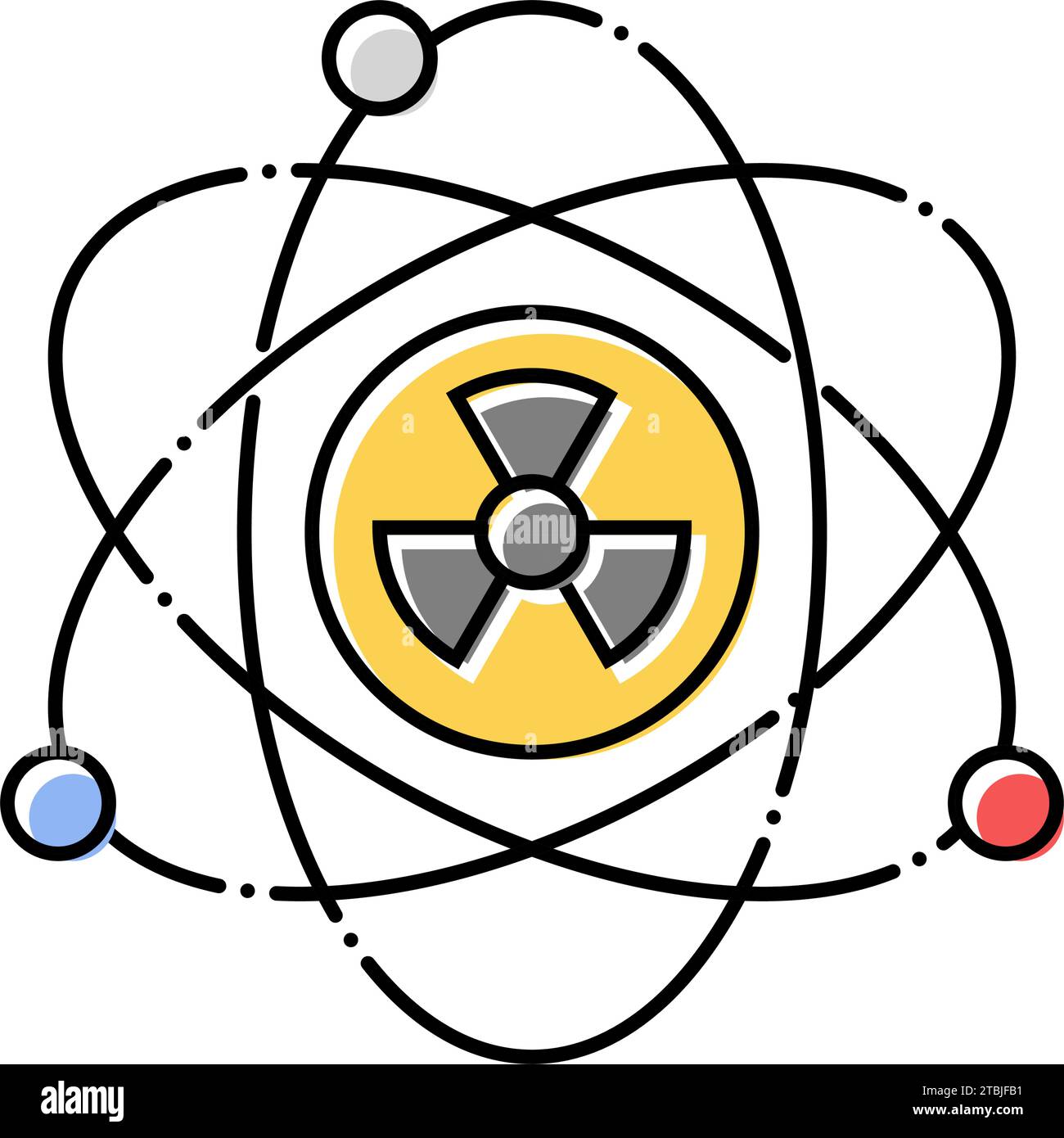nuclear physics nuclear energy color icon vector illustration Stock ...