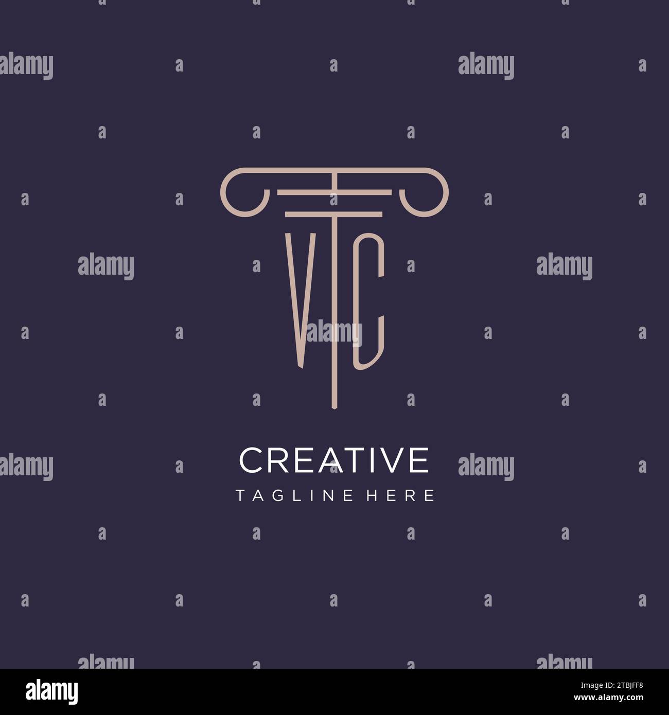 Vtc logo design Stock Vector Images - Alamy