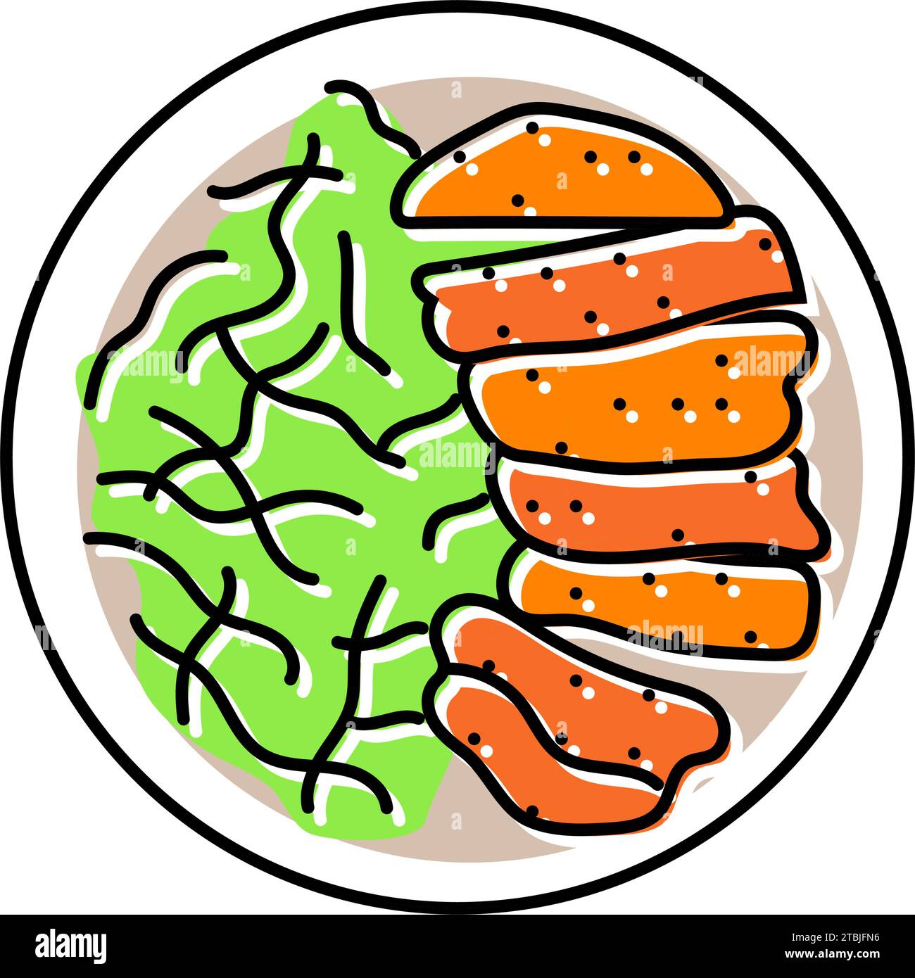 Japanese tonkatsu vector hi-res stock photography and images - Alamy