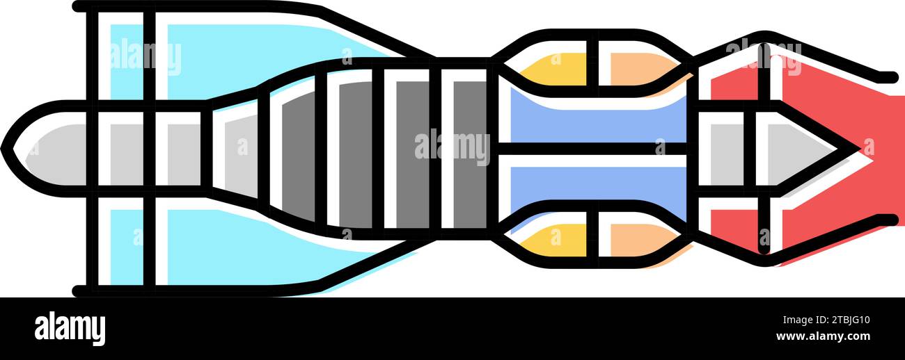 jet engine aeronautical engineer color icon vector illustration Stock ...