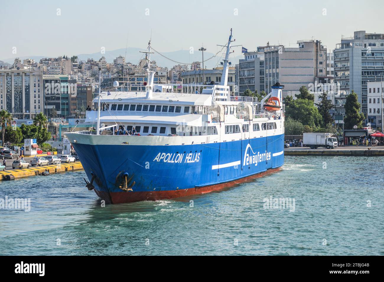 Saronic Ferries: Apollon Hellas. Port of Piraeus, Athens, Greece Stock ...