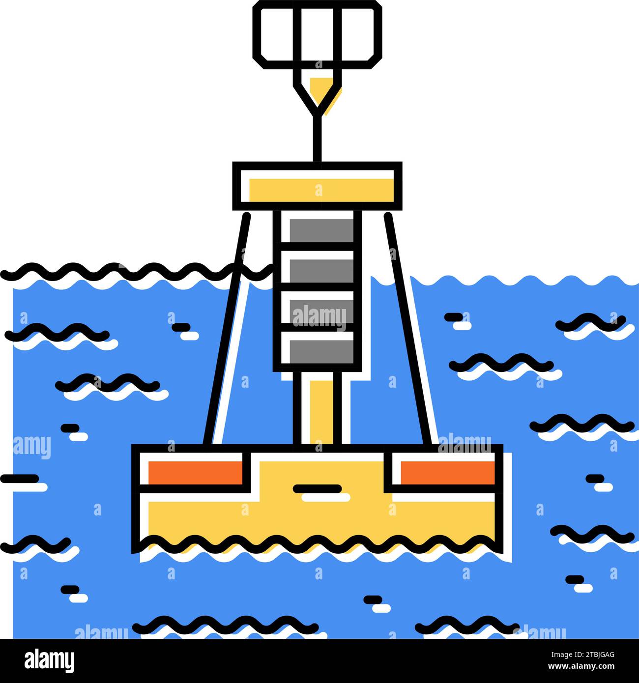 marine environmental monitoring color icon vector illustration Stock ...
