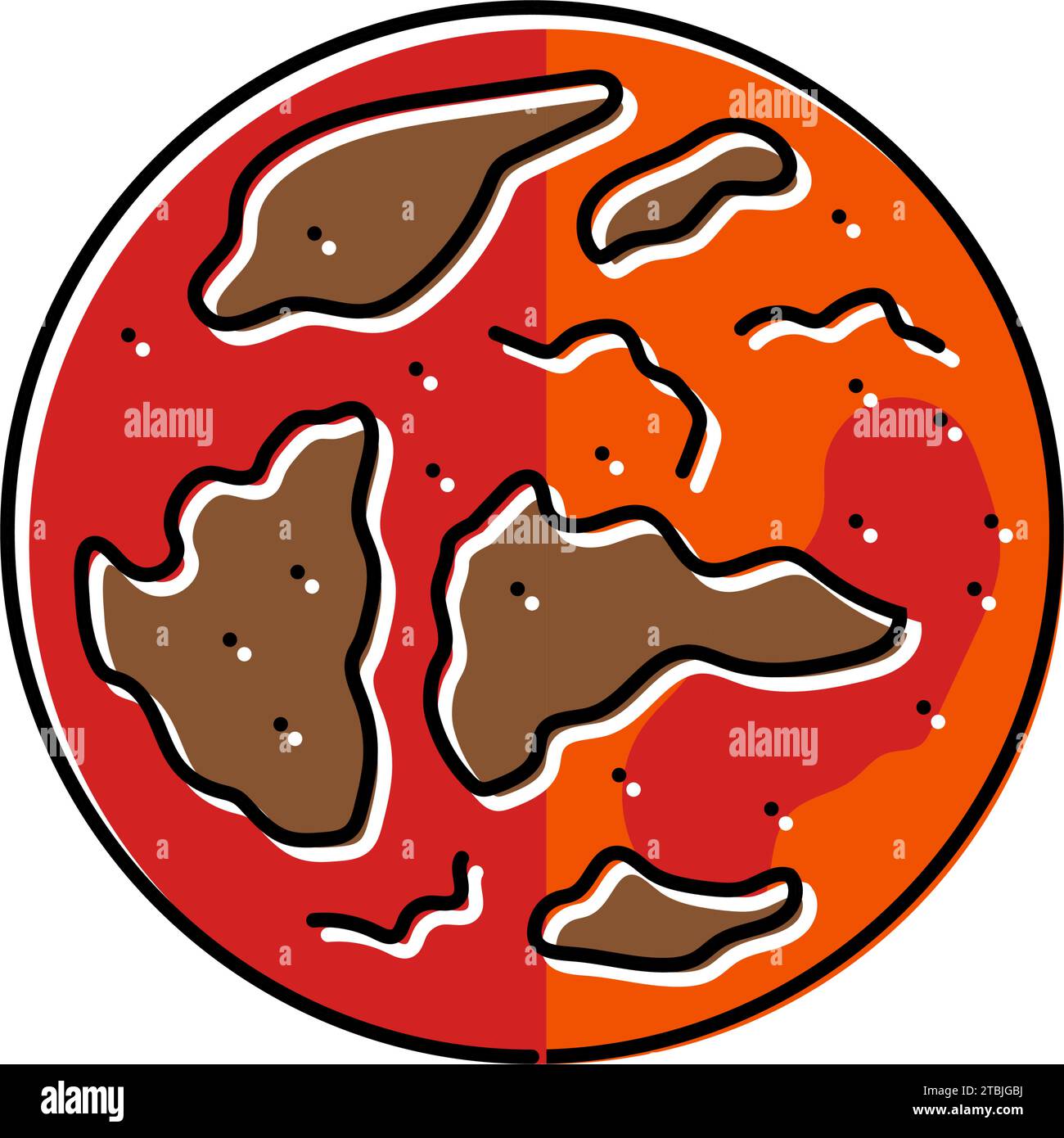 red planet mars planet color icon vector illustration Stock Vector ... red planet mars planet color icon vector illustration Stock Vector ...