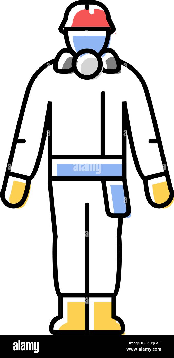 nuclear power plant worker energy color icon vector illustration Stock ...