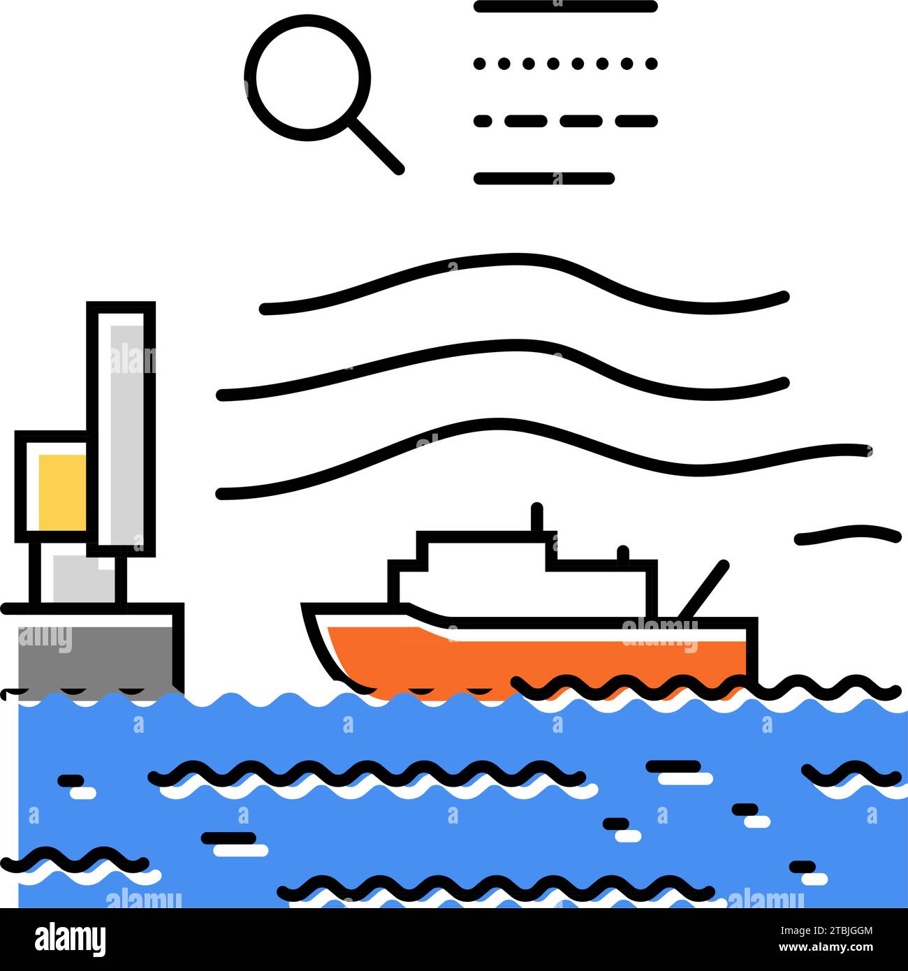 marine hydrodynamics color icon vector illustration Stock Vector Image ...