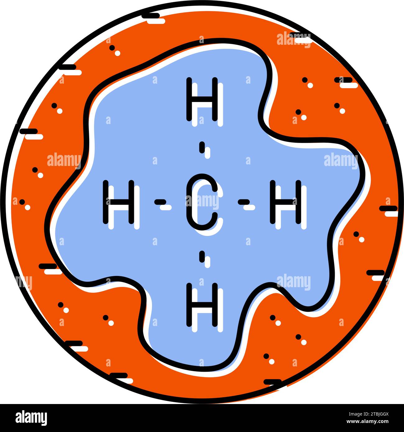 martian methane gas mars planet color icon vector illustration Stock ...