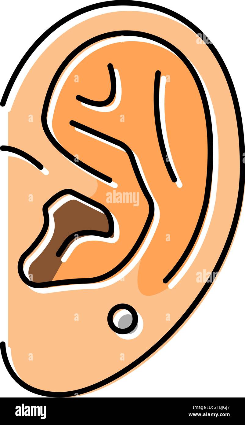 Upper ear piercing Stock Vector Images - Alamy