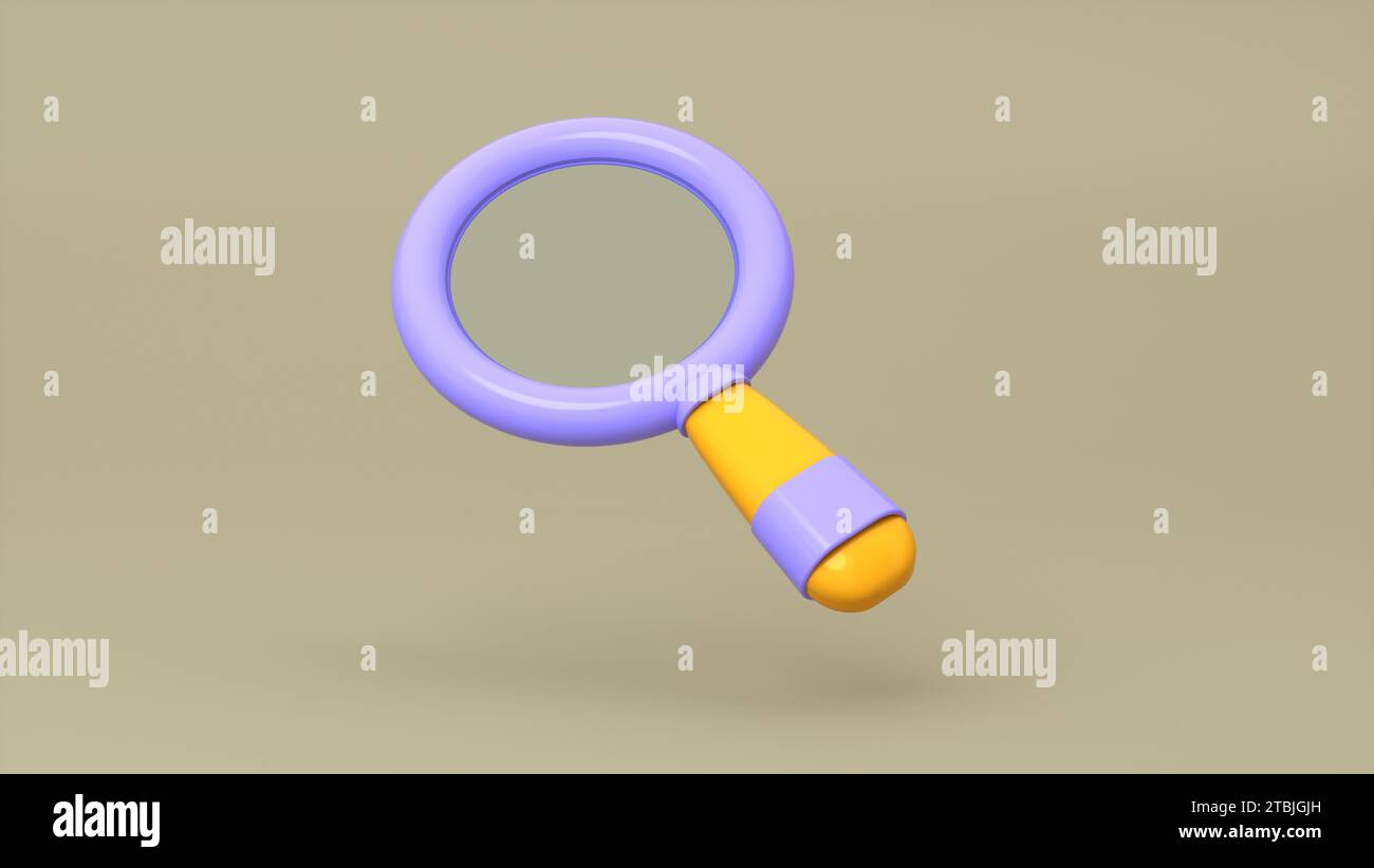 Magnifying glass or optical search icon on beige background. Search ...