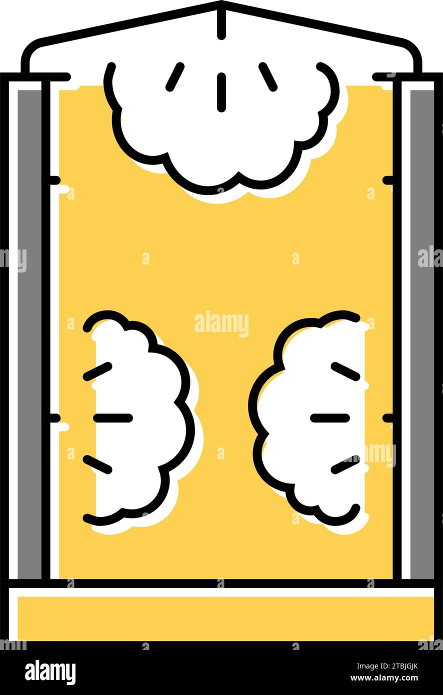 decontamination shower nuclear energy color icon vector illustration ...