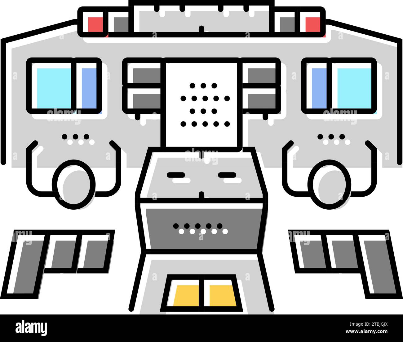 avionics systems aeronautical engineer color icon vector illustration ...
