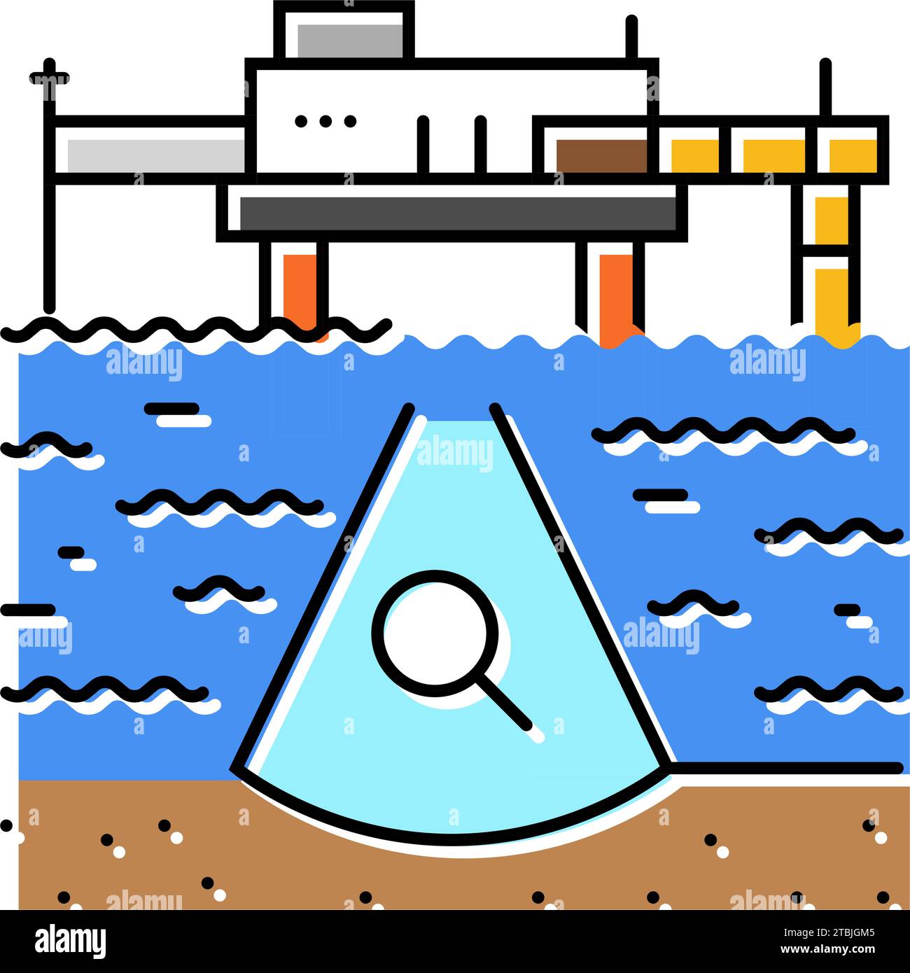 oil and gas exploration petroleum engineer color icon vector ...